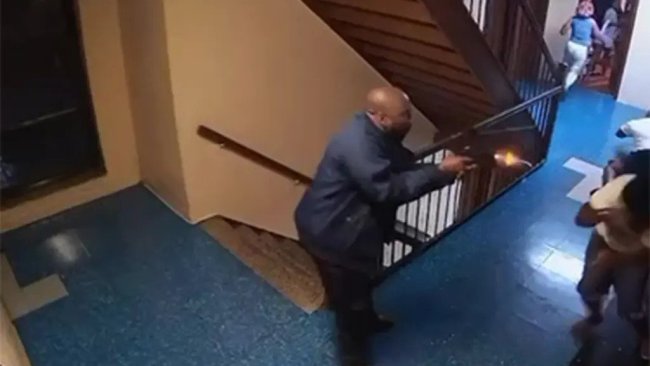 Shocking Moment Neighbour Executes New York City Dad And Stepson