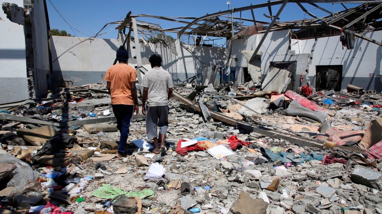 At least 44 killed in Libya air strike | Sky News Australia At least 44 killed in Libya air strike | Sky News Australia
