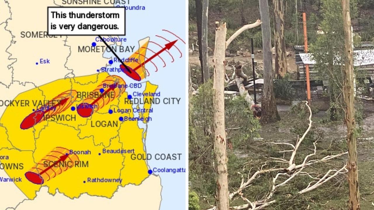 Man Dies In ‘very Dangerous Brisbane Storm 170km H Winds Hail