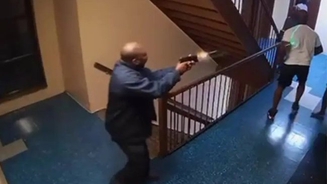 Shocking Moment Neighbour Executes New York City Dad And Stepson
