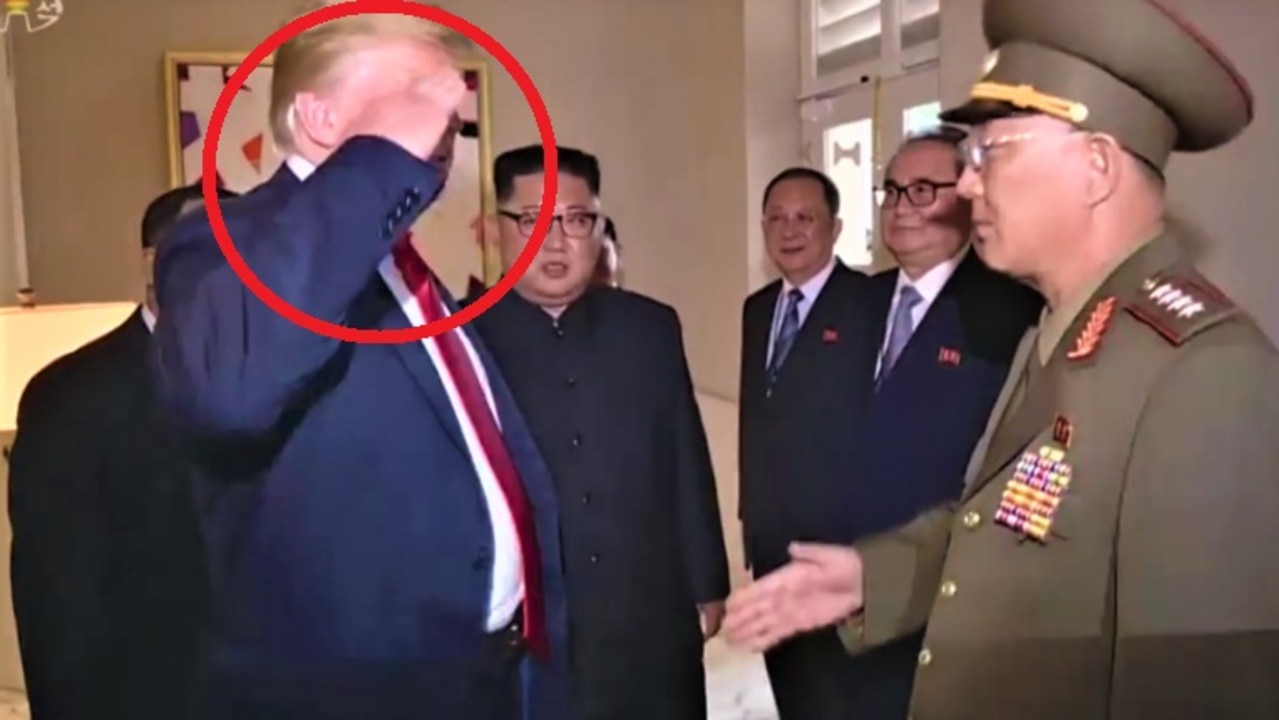 Donald Trump North Korea Potus Bizarre Salute To North Korean