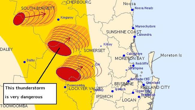 Brisbane Weather Severe Storms Forecast For Queenslands South The