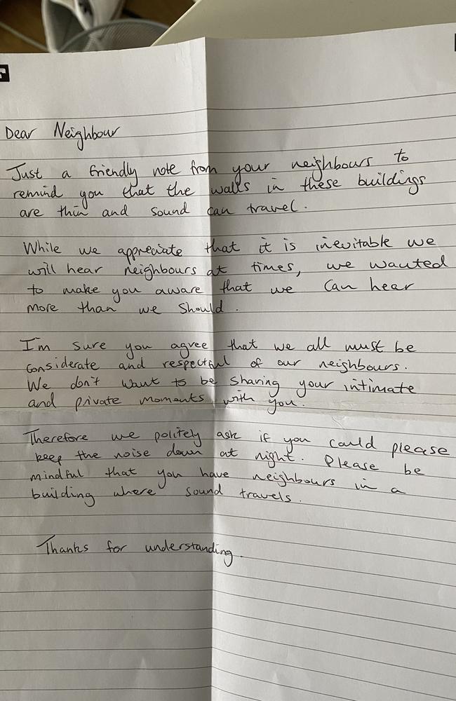 Neighbour Sends Man ‘mortifying Sex Note Au — Australias
