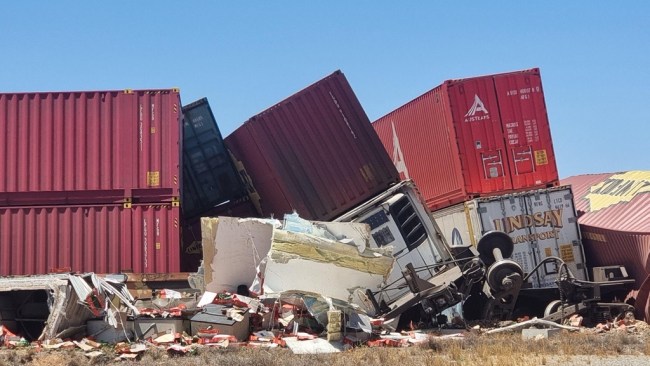 Two crewmembers dead after freight train collides with a truck near NSW ... Two crewmembers dead after freight train collides with a truck near NSW ...